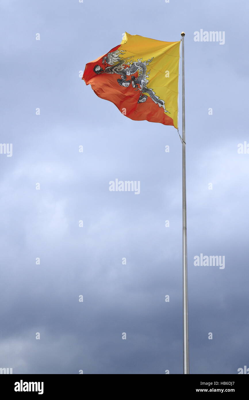 Flag of Bhutan Stock Photo - Alamy