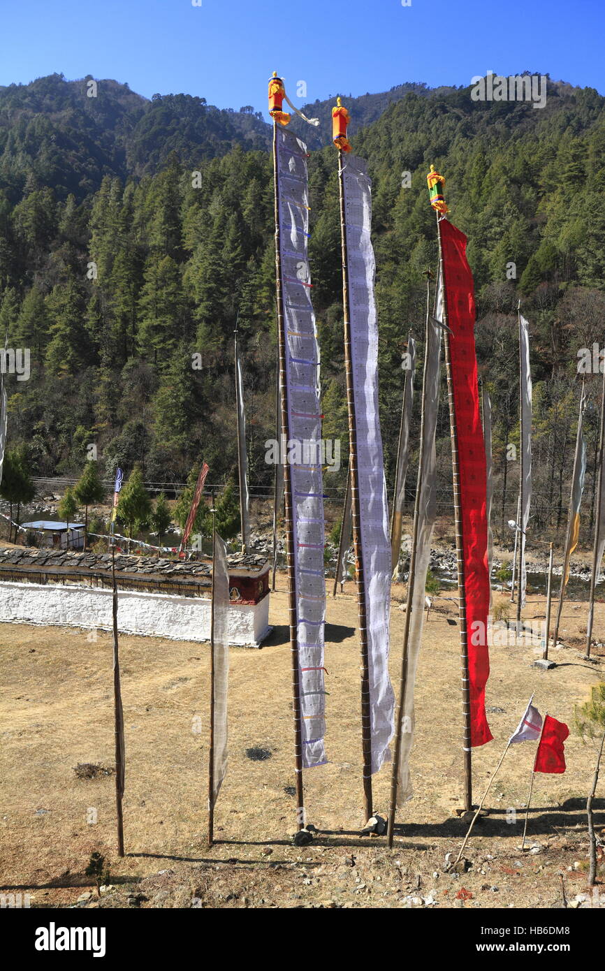 Buddhist Prayer Flags - Kingdom of Bhutan Stock Photo - Alamy