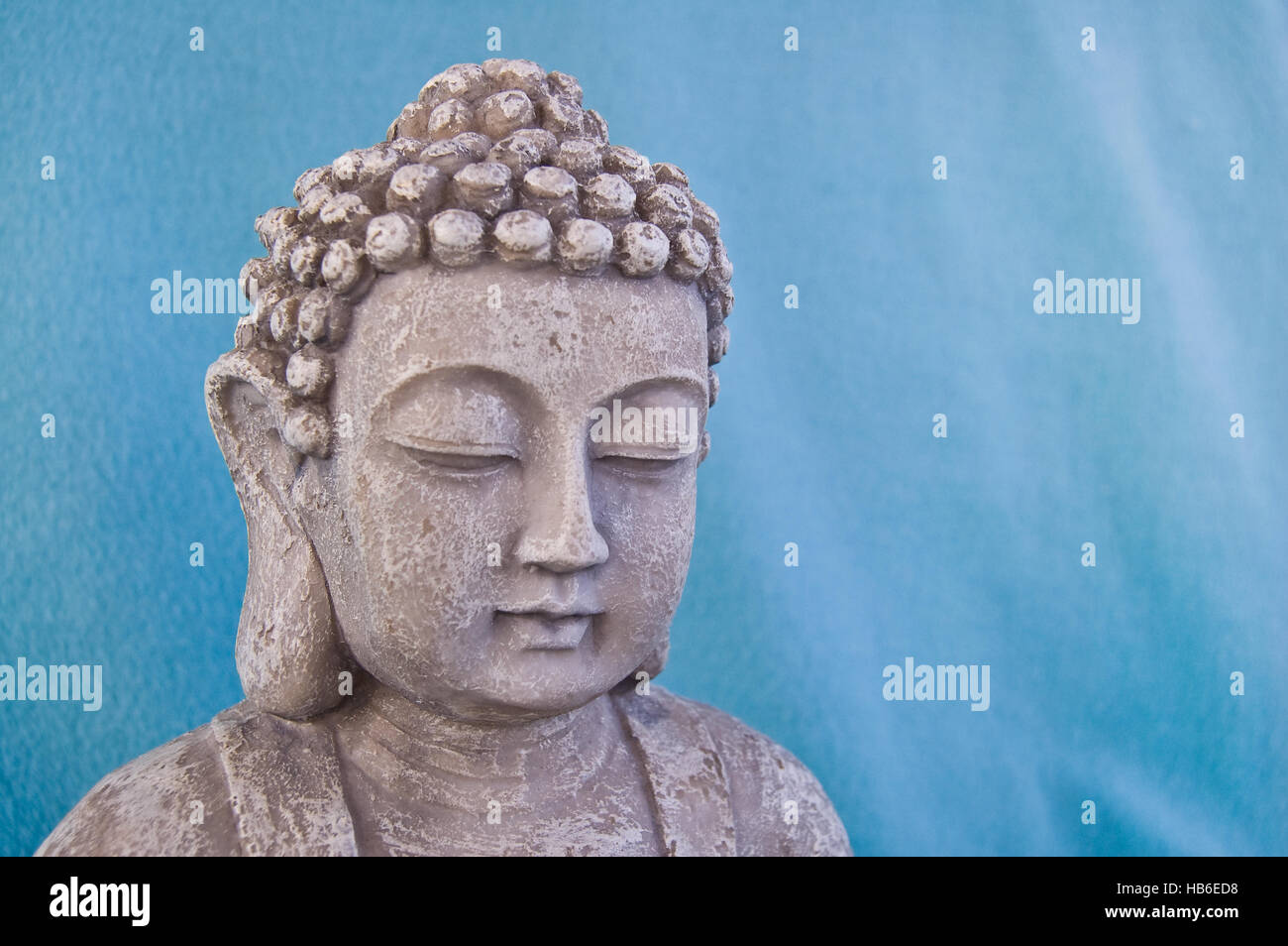 Meditation blue background hi-res stock photography and images - Alamy