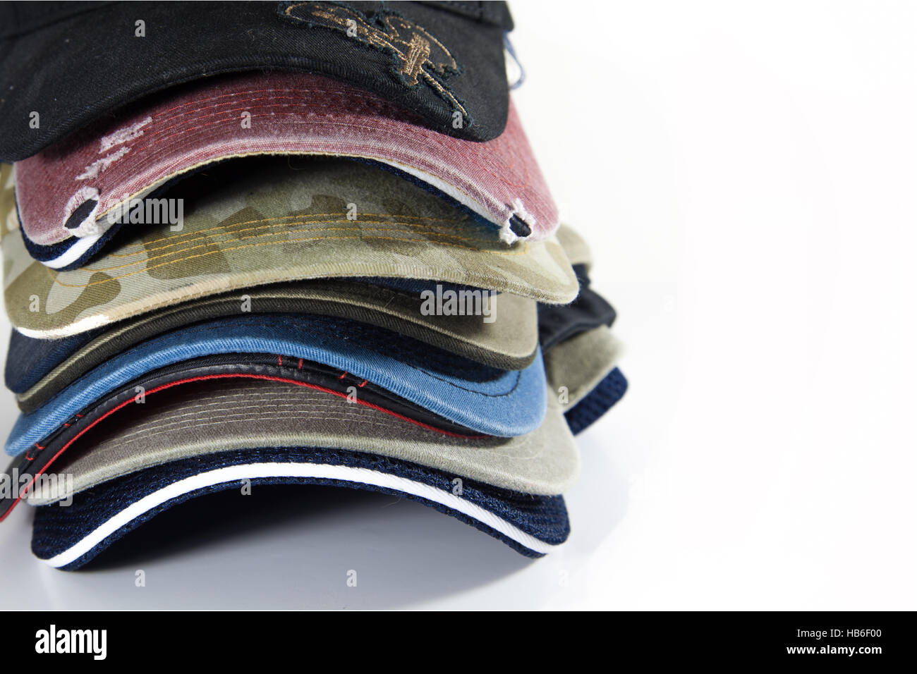 Selection of Baseball Caps with White Background Stock Photo - Alamy