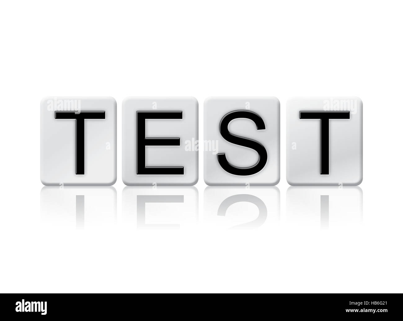 The Word Test Written In Tile Letters Isolated On A White Background The Word Test Written In Tile Letters Isolated On A White Background