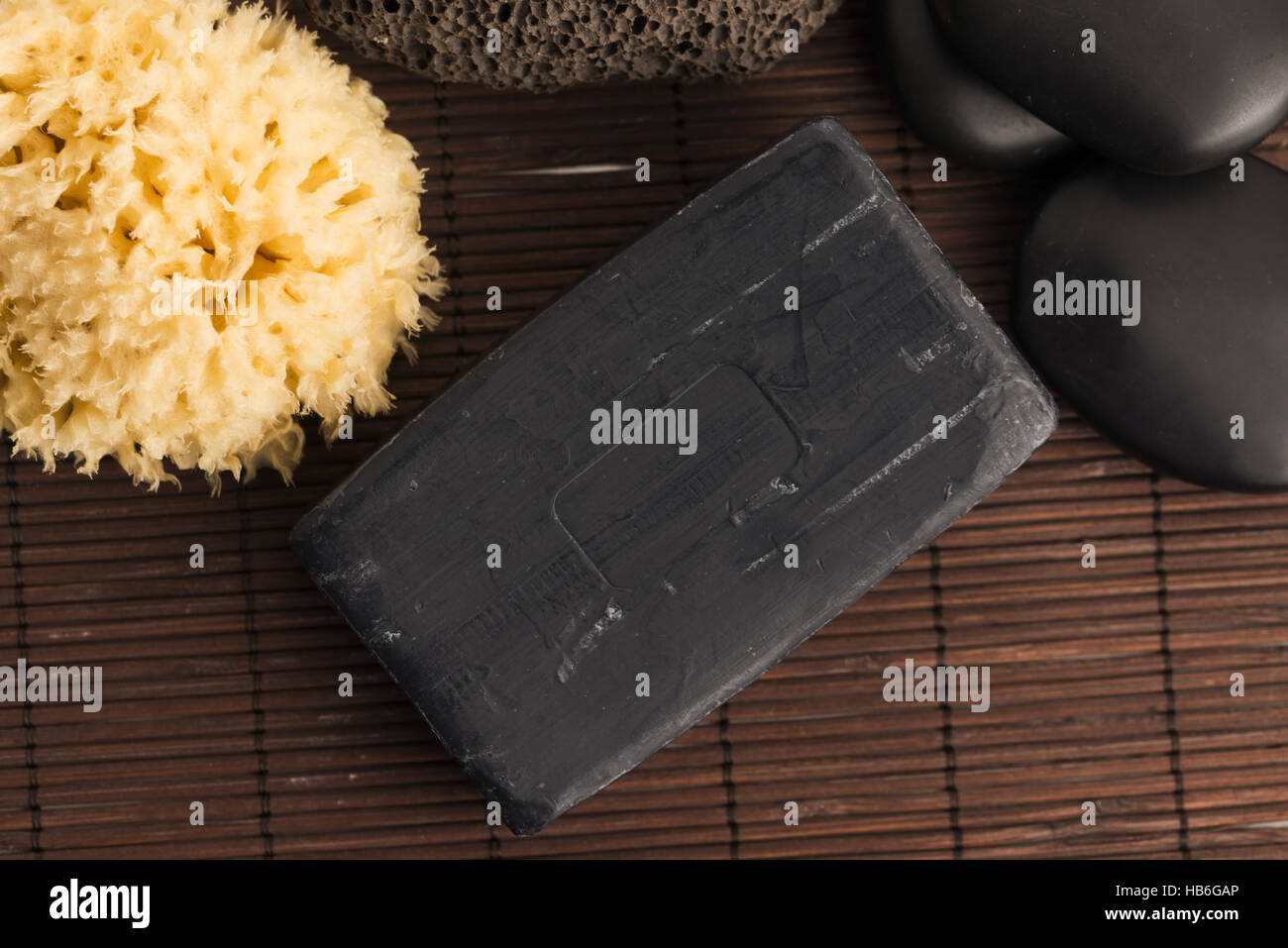 block of natural carbon soap Stock Photo - Alamy