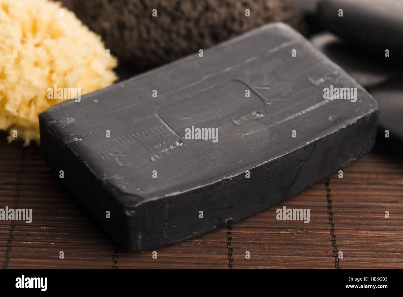 block of natural carbon soap Stock Photo - Alamy