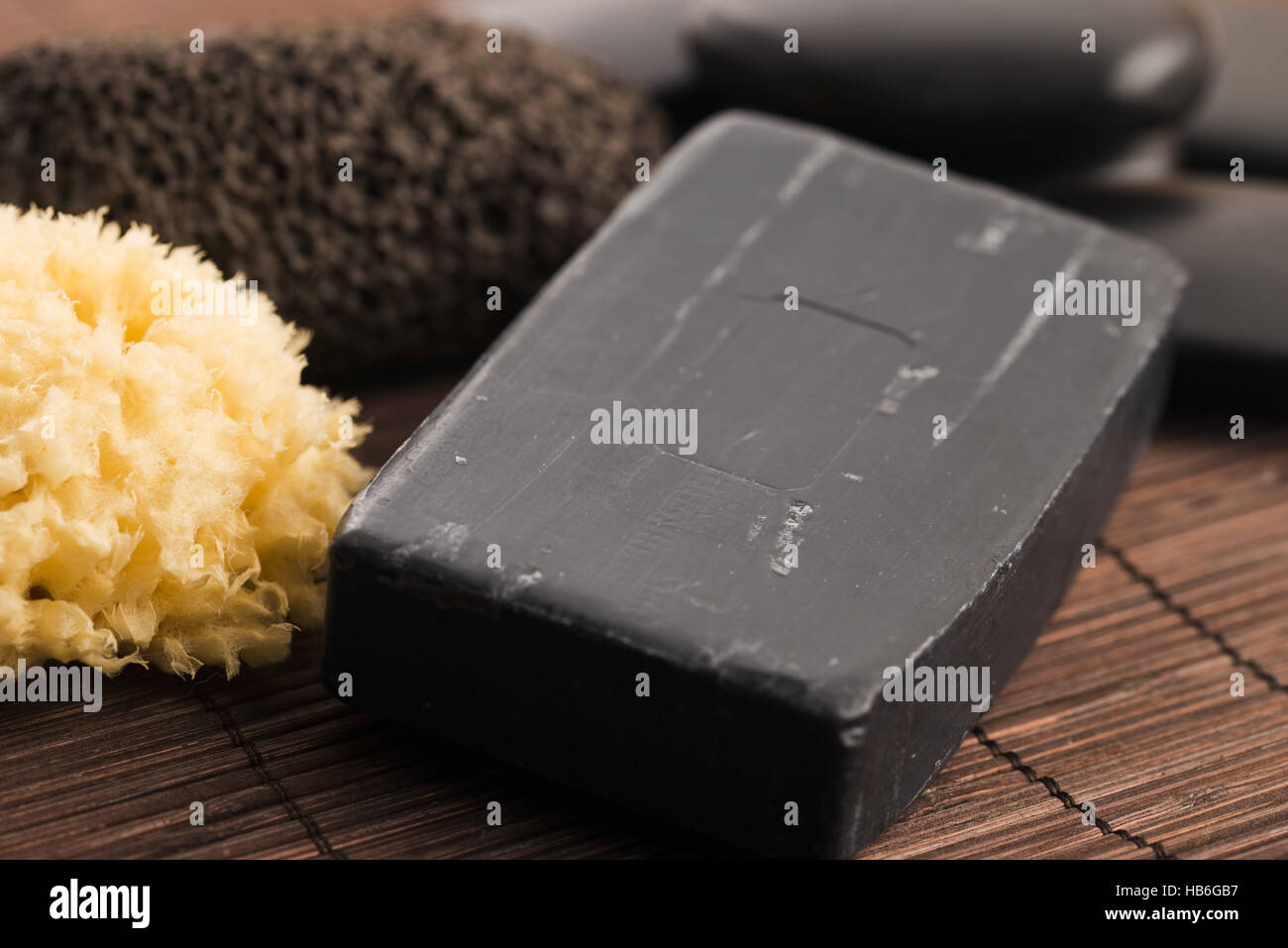 block of natural carbon soap Stock Photo - Alamy