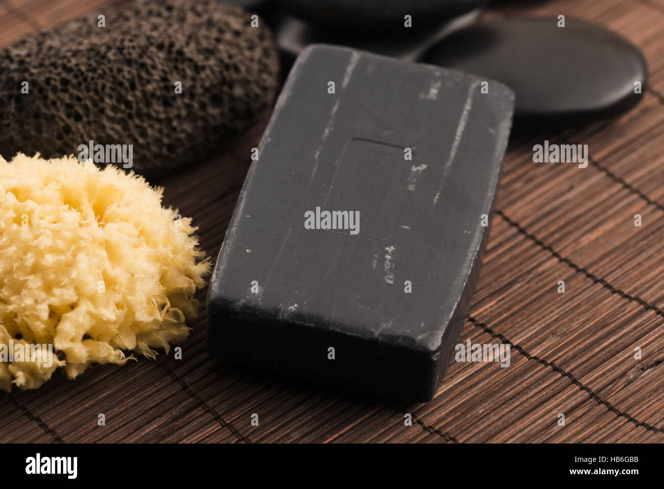 block of natural carbon soap Stock Photo - Alamy