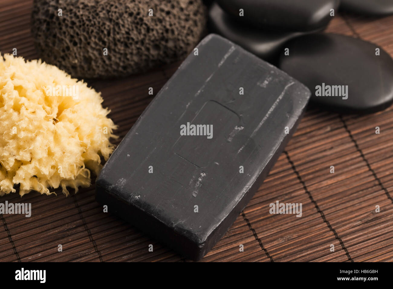 block of natural carbon soap Stock Photo - Alamy