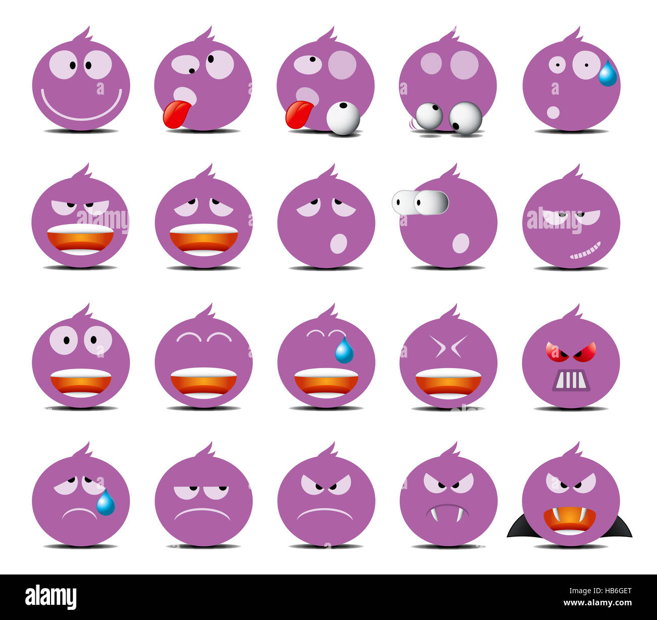 Set of pink rounded icons Stock Photo - Alamy