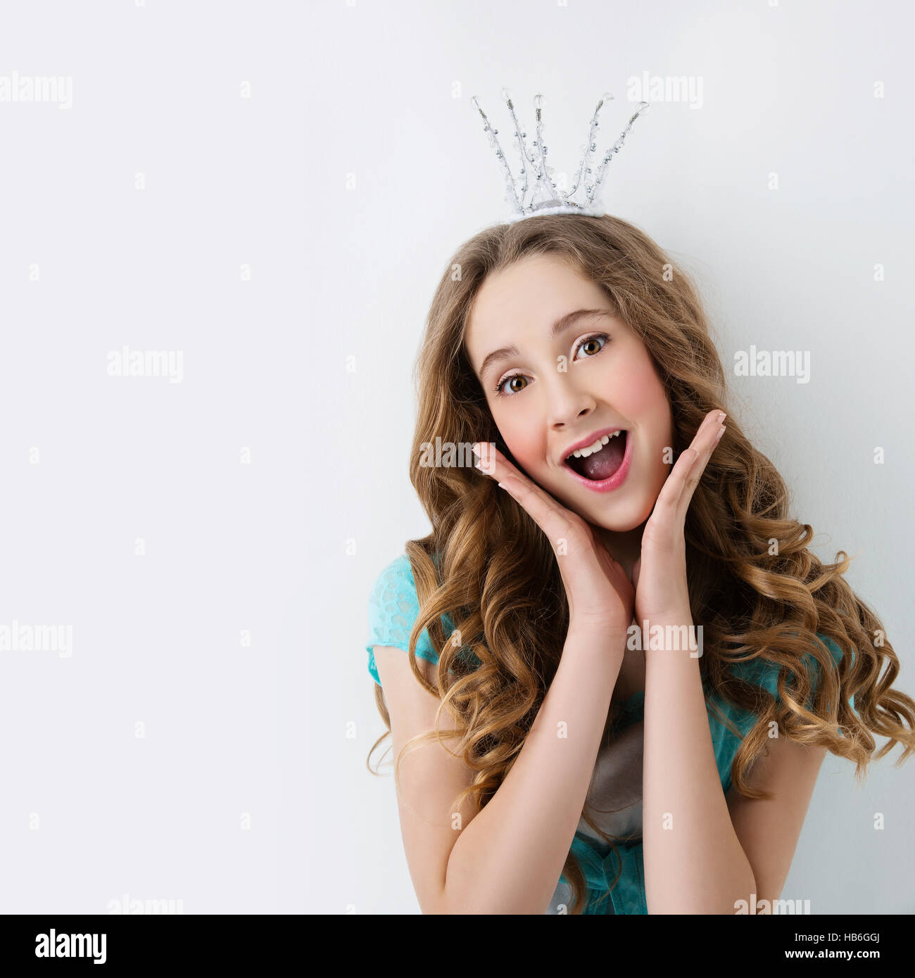 Happy princess girl Stock Photo - Alamy
