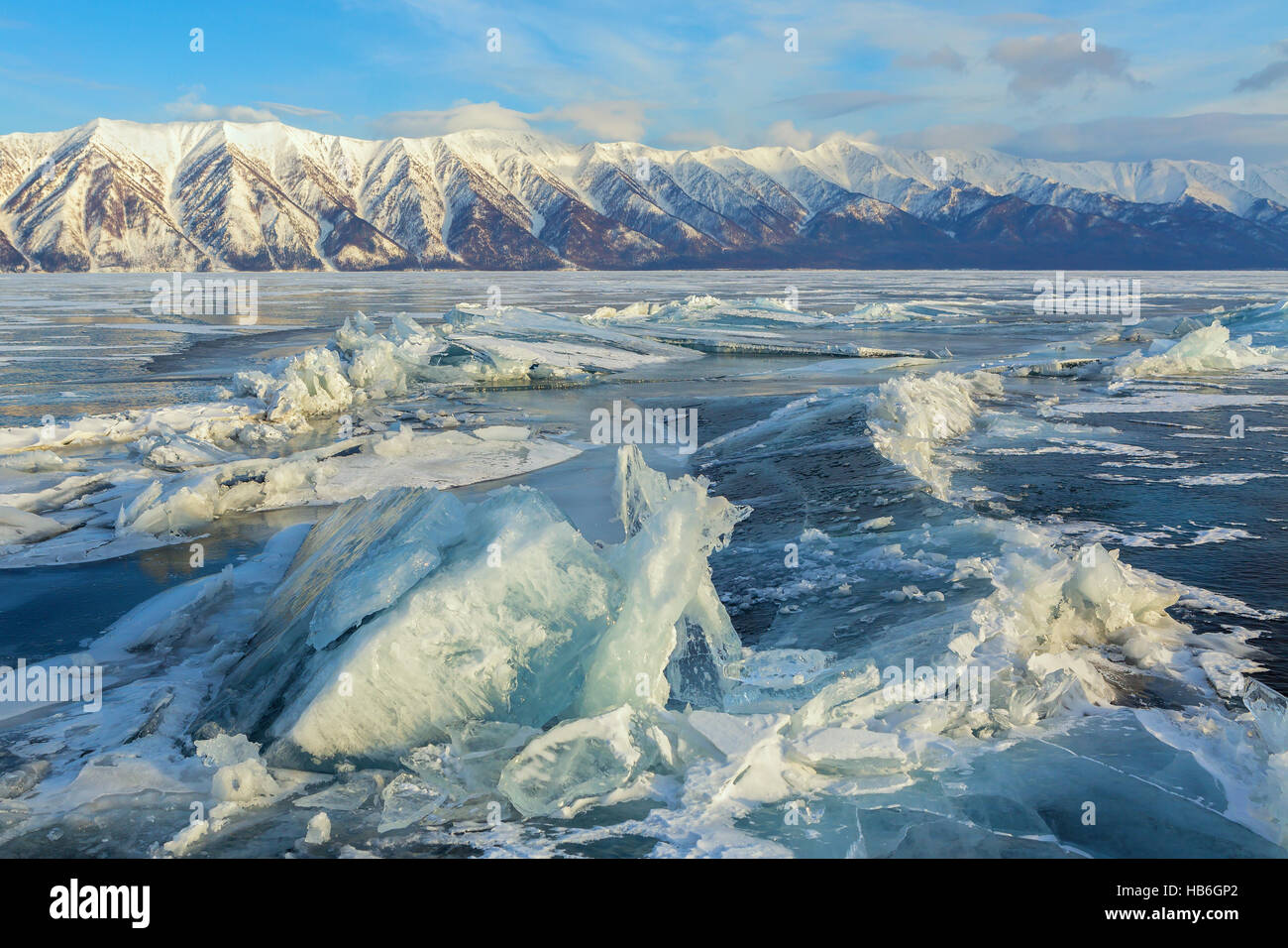 Large blocks of ice crack Stock Photo - Alamy