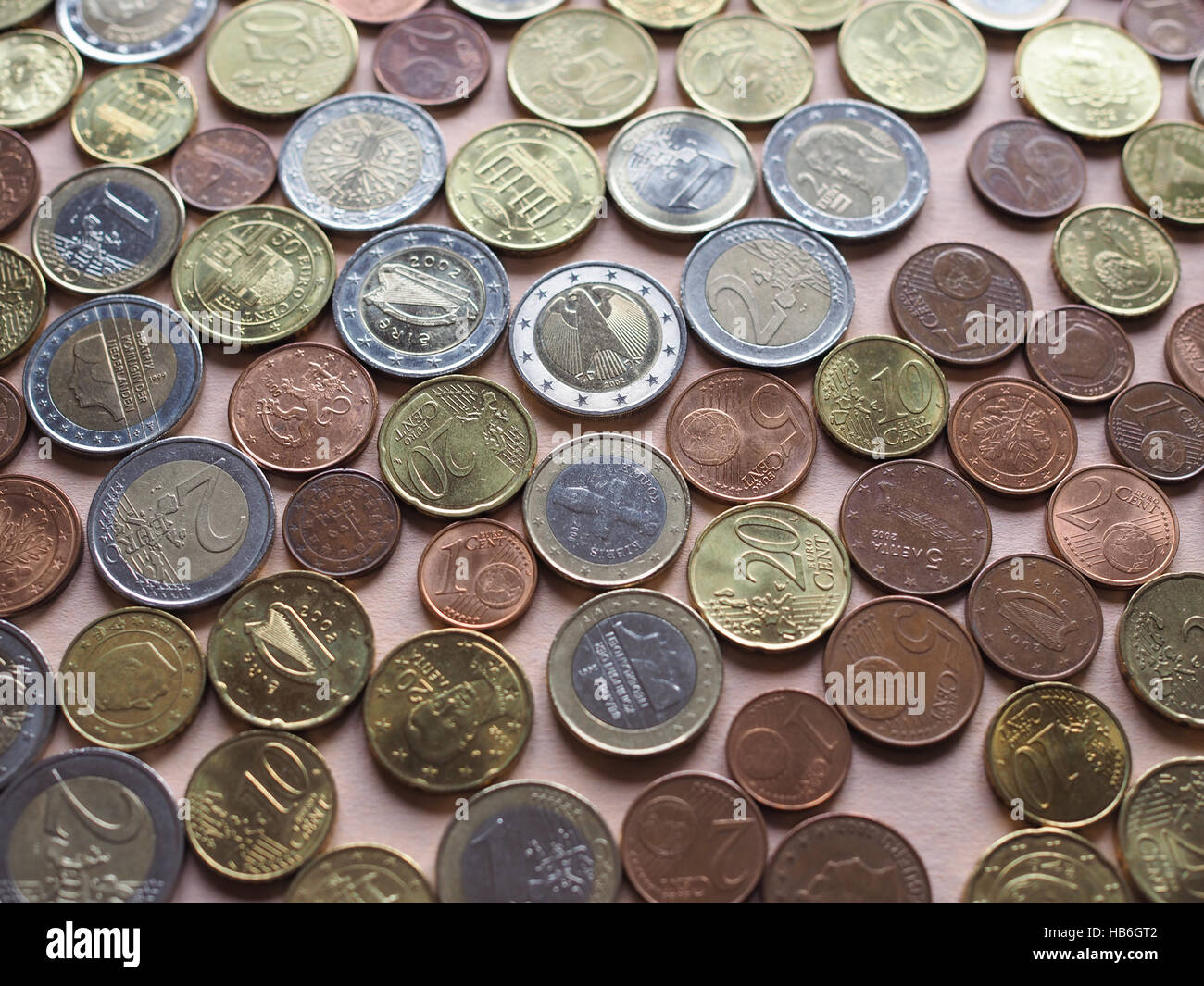 Euro coins background Stock Photo - Alamy