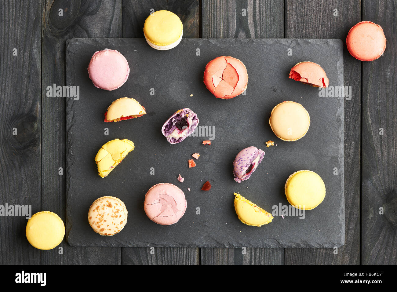 French delicious dessert macaroons Stock Photo - Alamy
