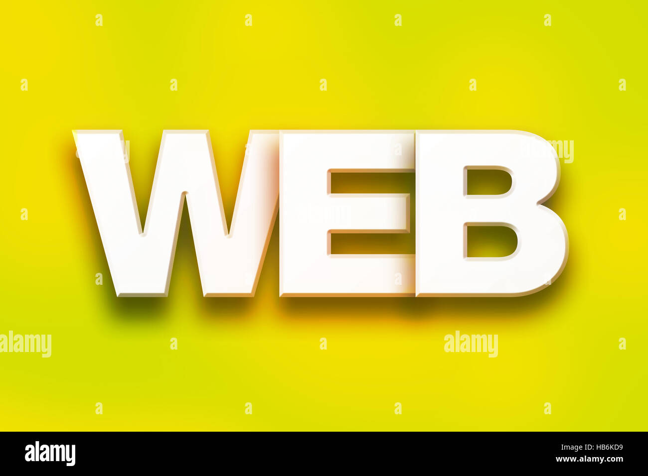 The word "Web" written in white 3D letters on a colorful background ...