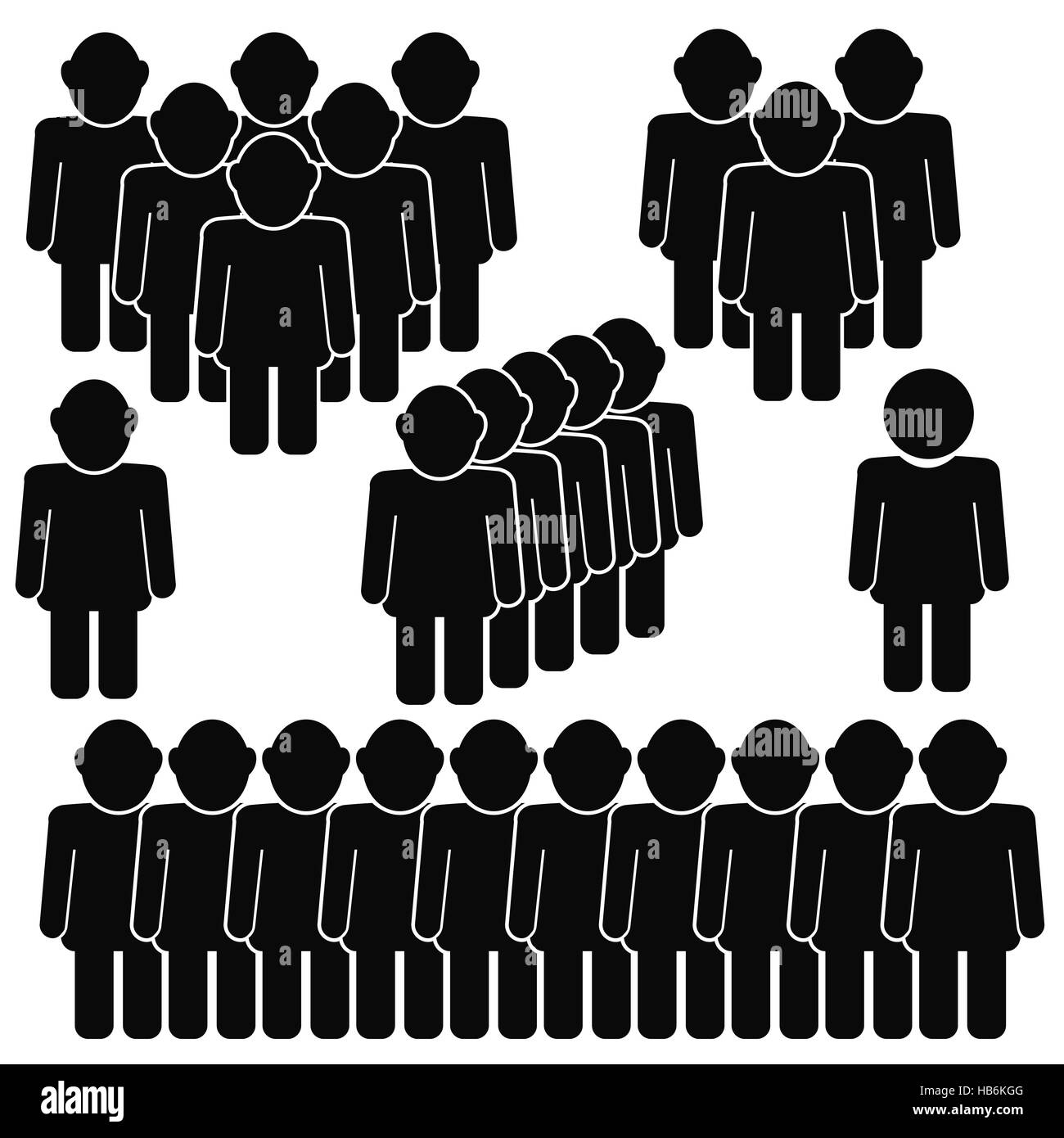 Person talking to group of people Black and White Stock Photos & Images ...