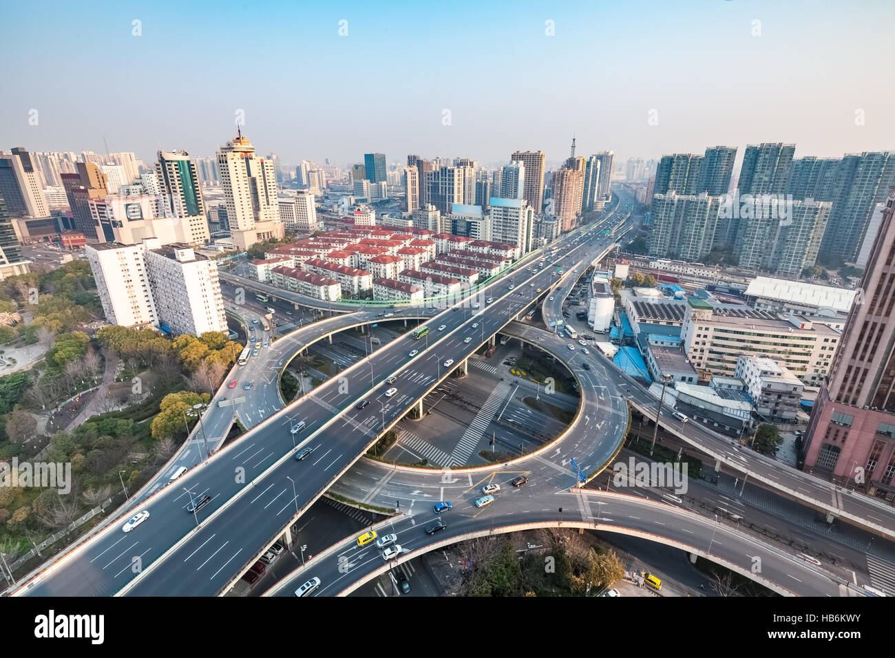 city interchange in morning Stock Photo - Alamy