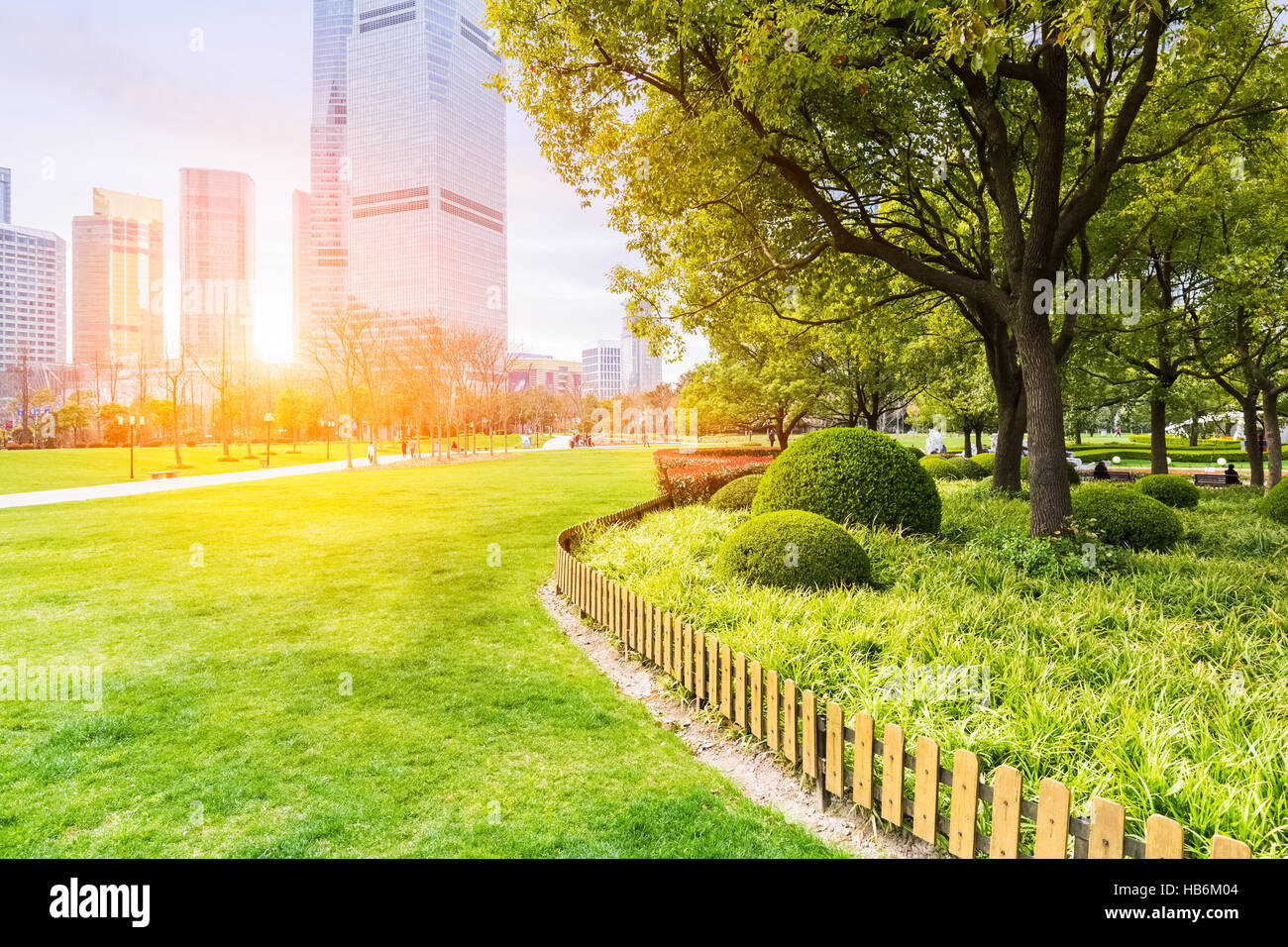 Sunlit city lawn hi-res stock photography and images - Alamy