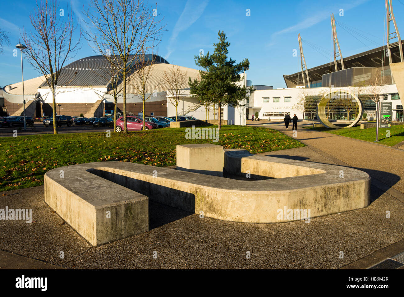 Concrete seating feature at the National Cycling Centre at Sportcity ...
