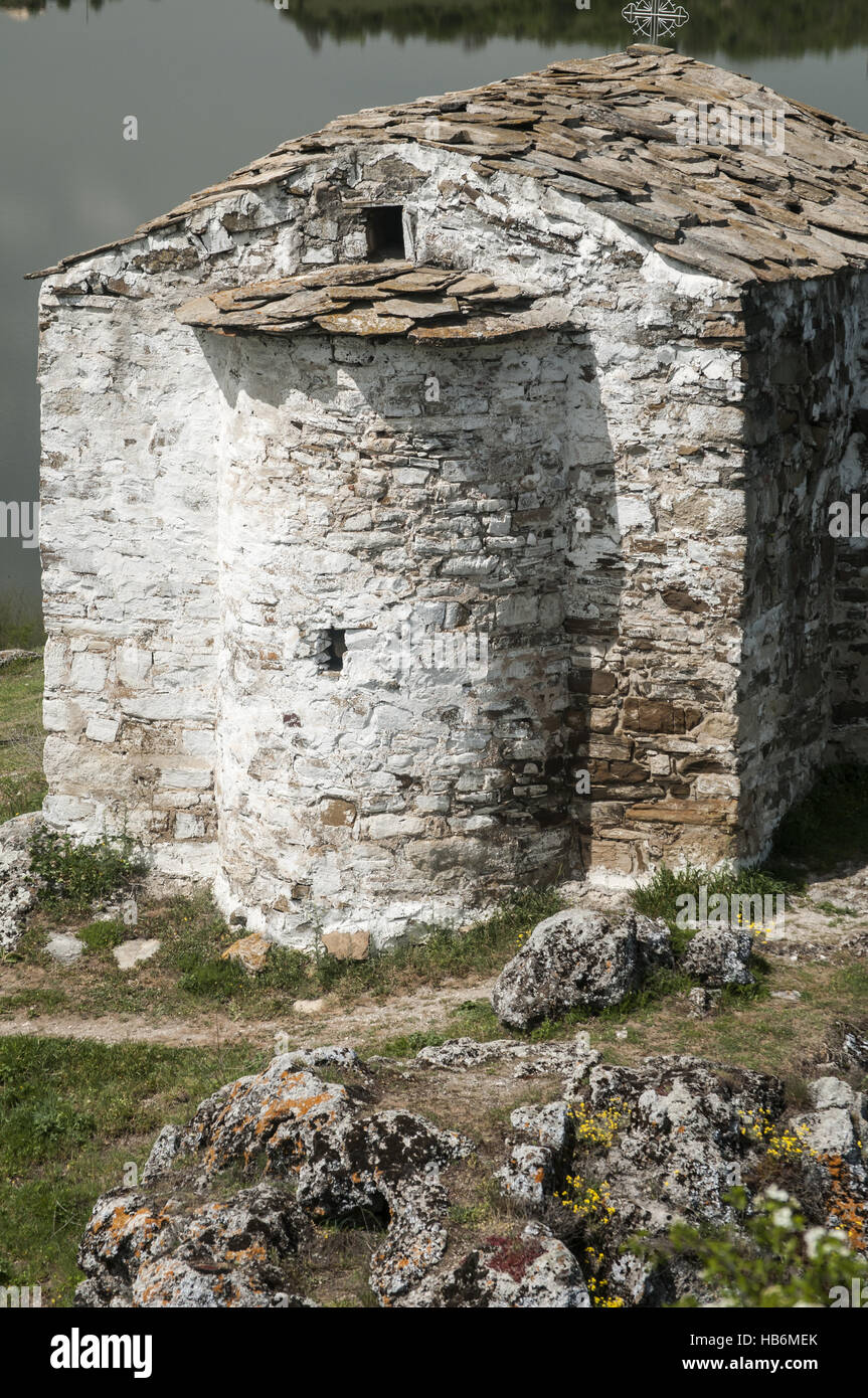 Medieval stone chapel exterior Stock Photo - Alamy