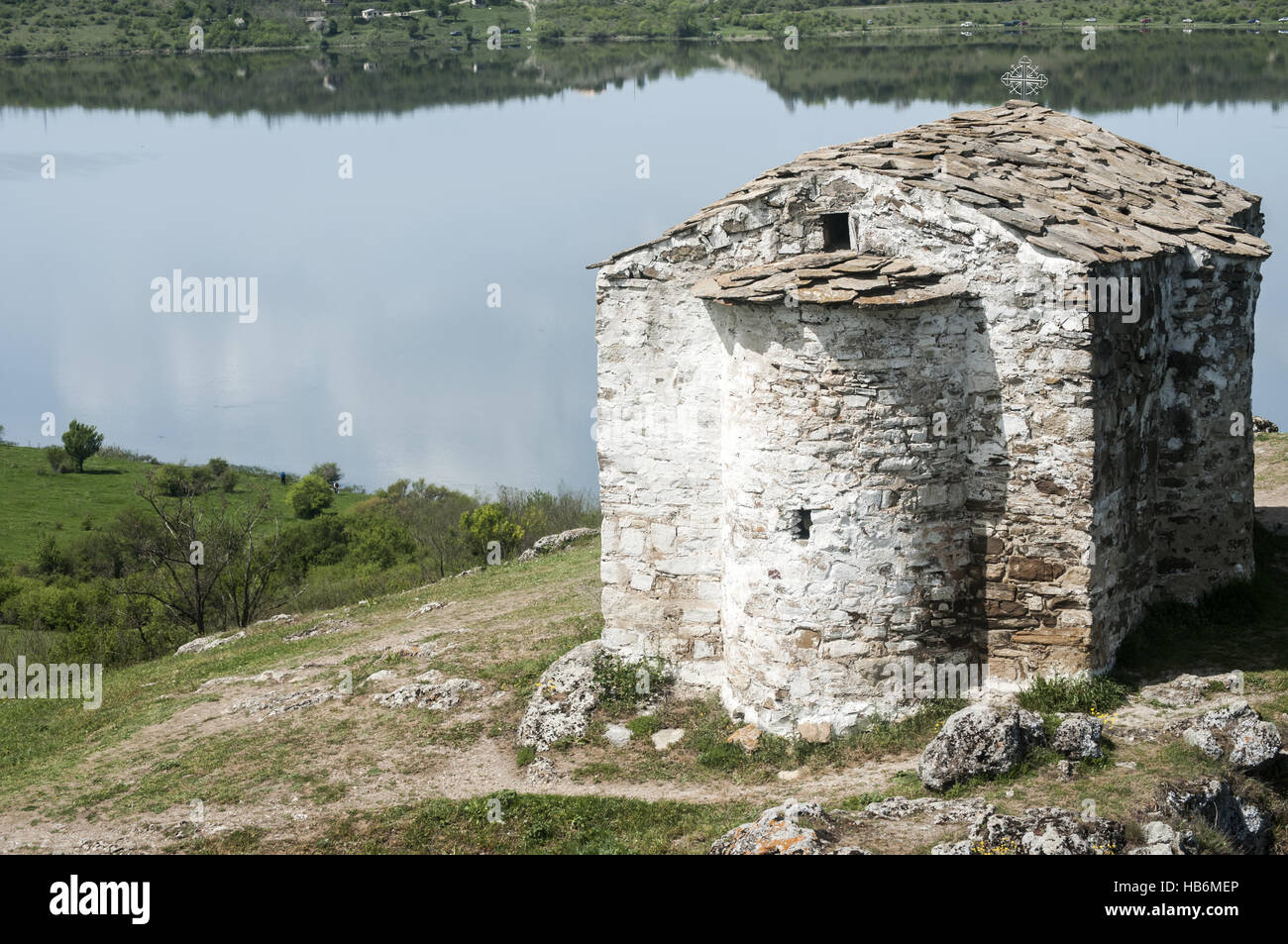 Medieval stone chapel exterior Stock Photo - Alamy