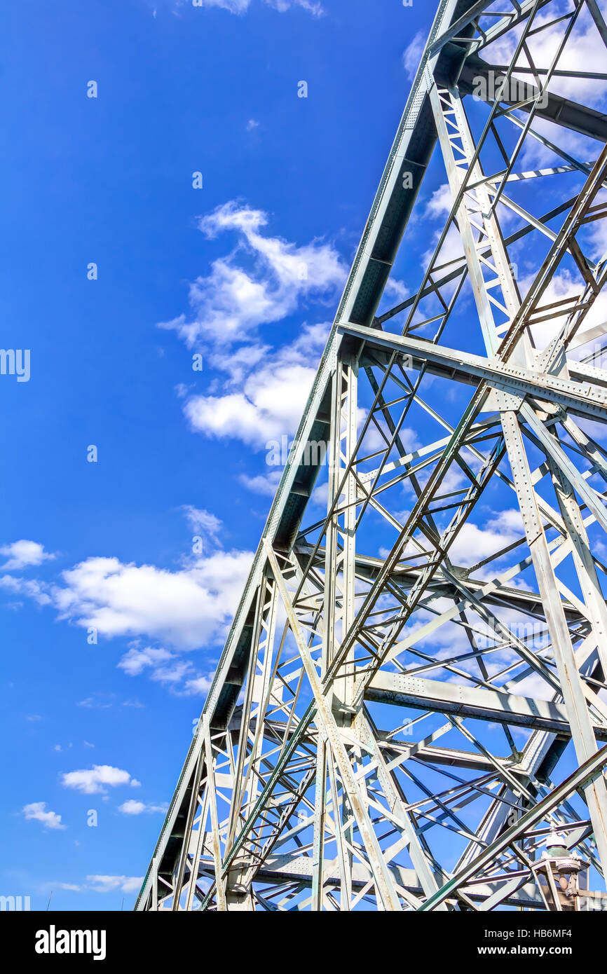 Blue wonder in Dresden - Loschwitzer Bridge Stock Photo - Alamy