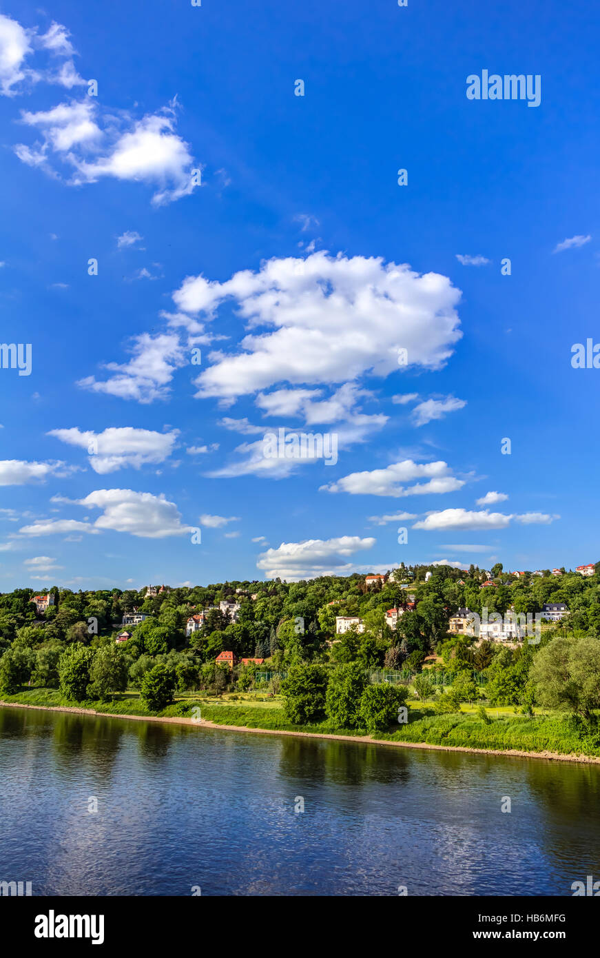 Elbe river and valley Stock Photo - Alamy