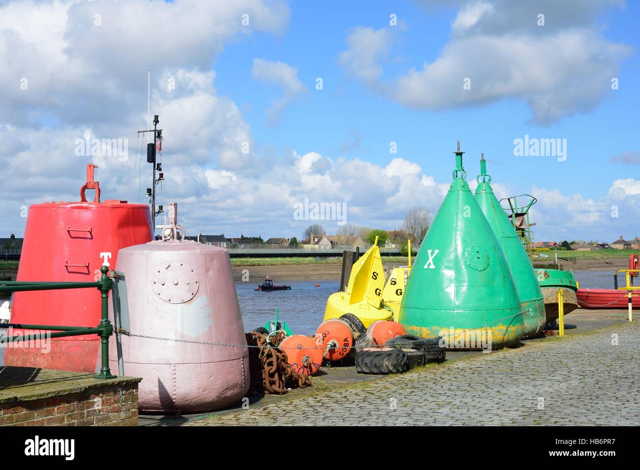 Large buoys on land Stock Photo - Alamy