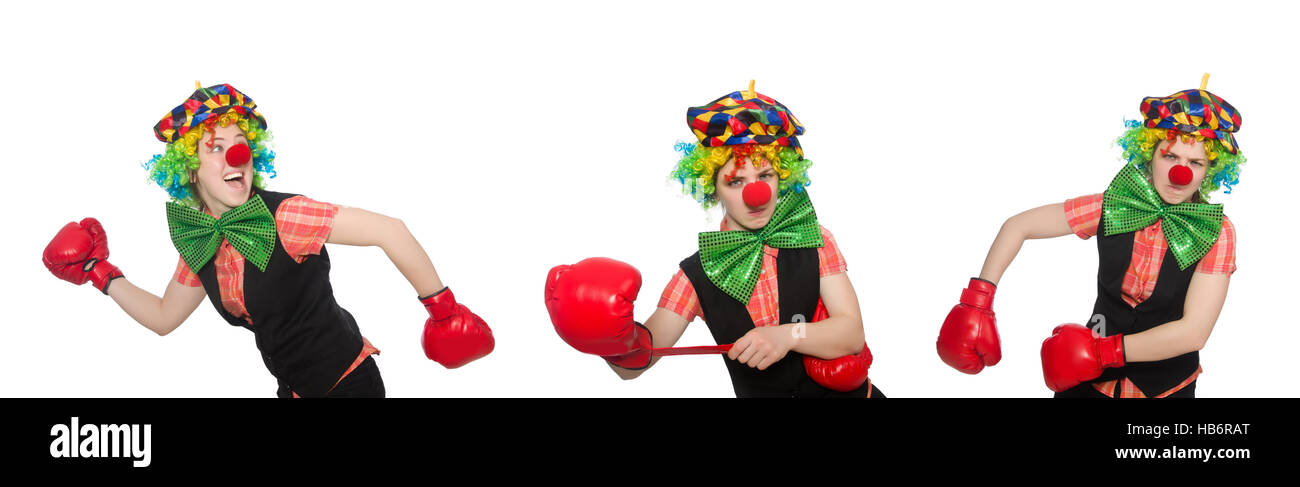 Clown in various poses isolated on white Stock Photo - Alamy