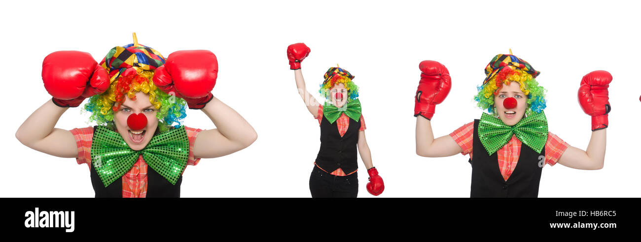 Clown in various poses isolated on white Stock Photo - Alamy