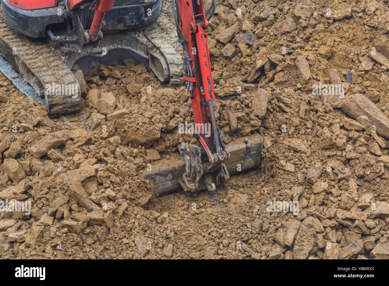 Work mini excavator hi-res stock photography and images - Alamy
