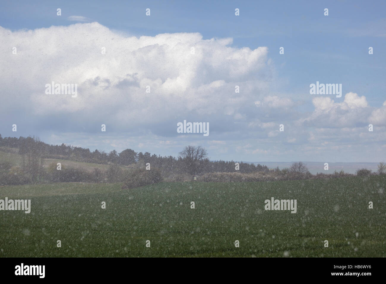 Landscape with April weather Stock Photo - Alamy