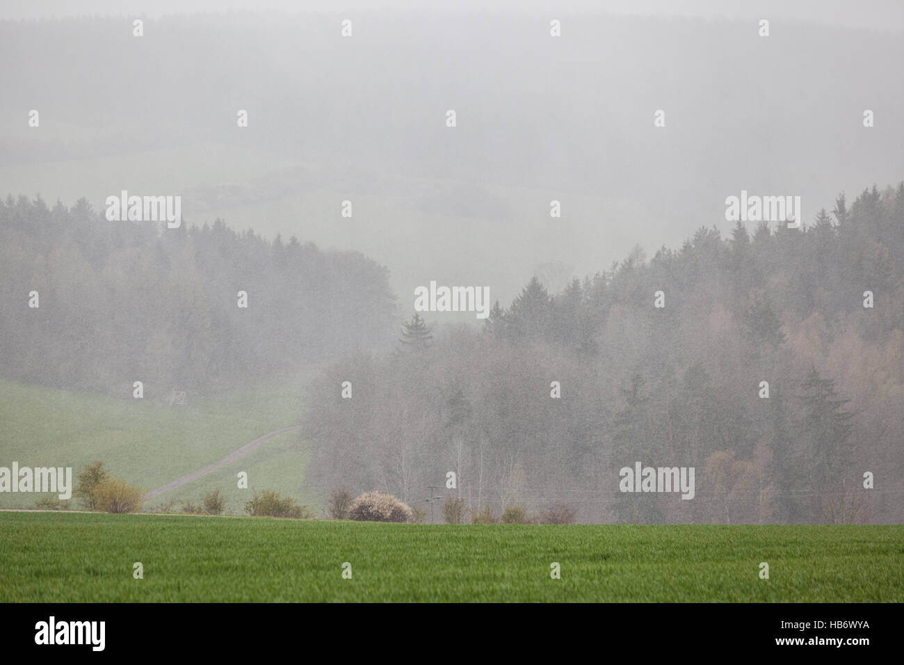 Landscape with April weather Stock Photo - Alamy