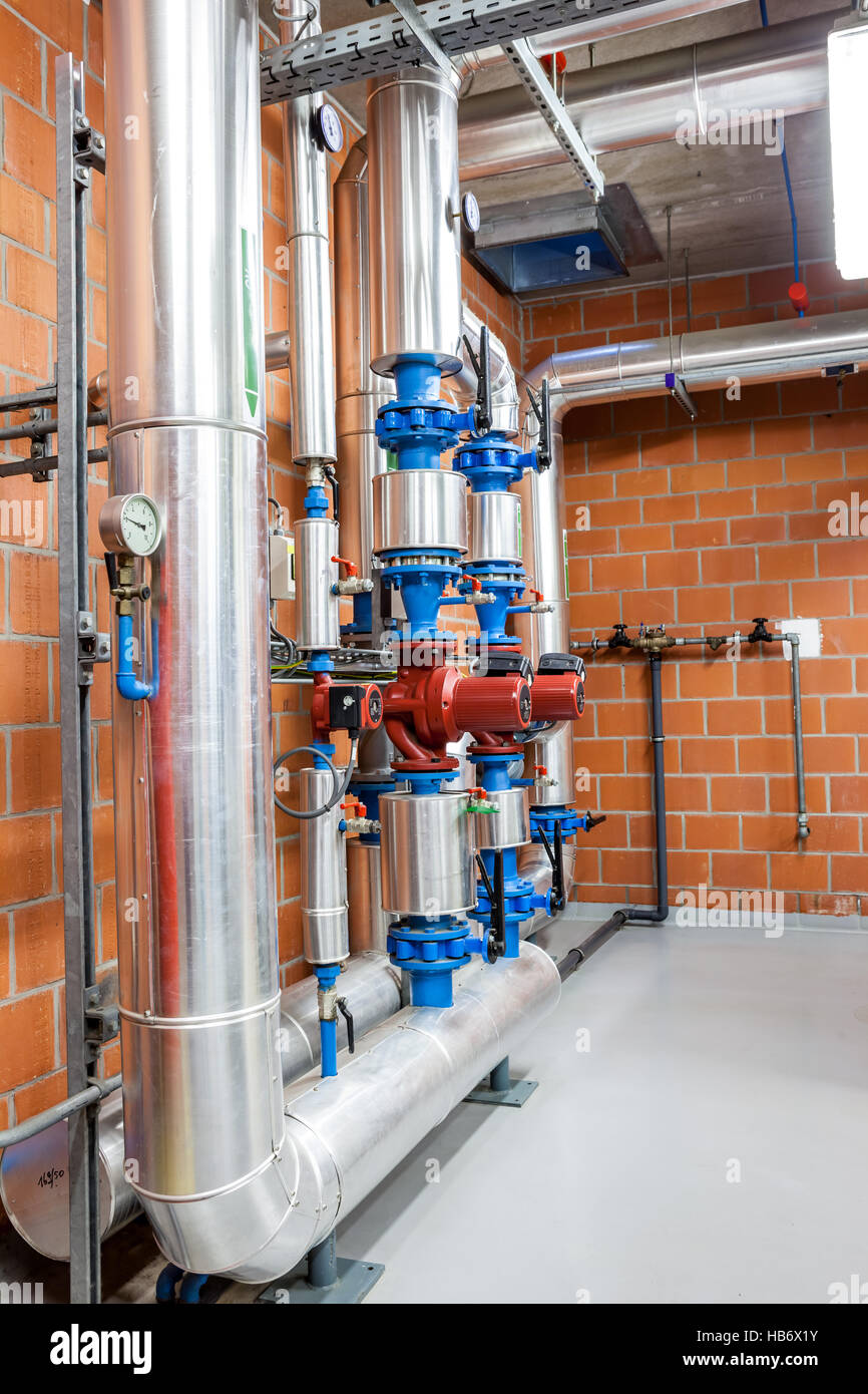 in the technical area, there are boosters for the water pipes of the ...