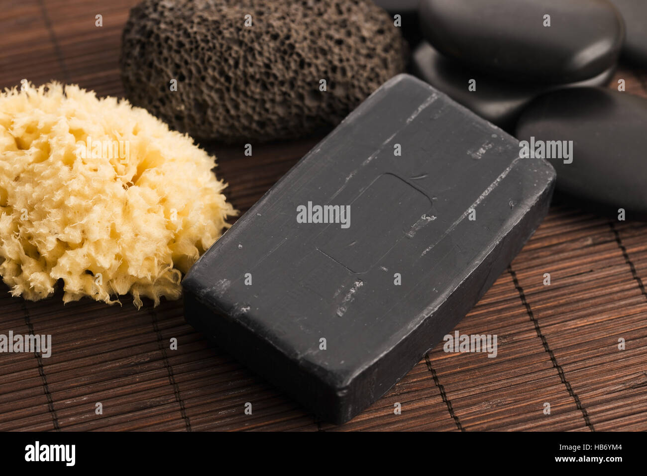block of natural carbon soap Stock Photo - Alamy