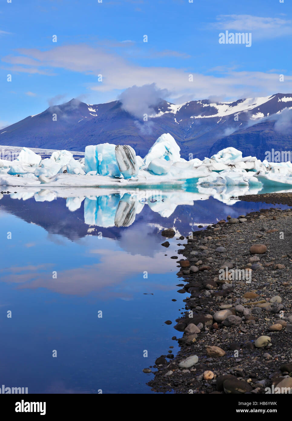 The icebergs and ice floes are reflected Stock Photo - Alamy