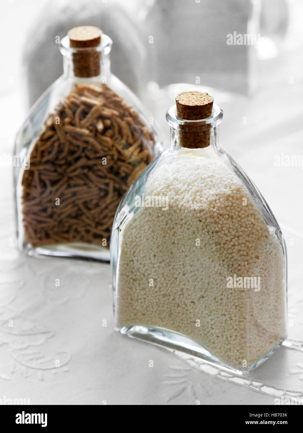 Two glass bottles Stock Photo - Alamy