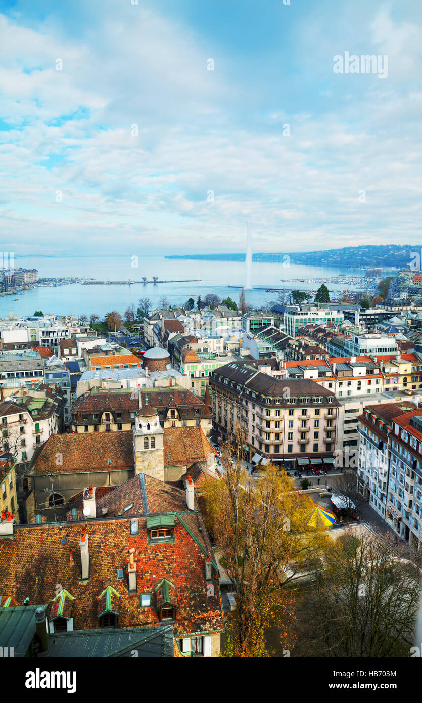 Aerial view of Geneva, Switzerland Stock Photo - Alamy