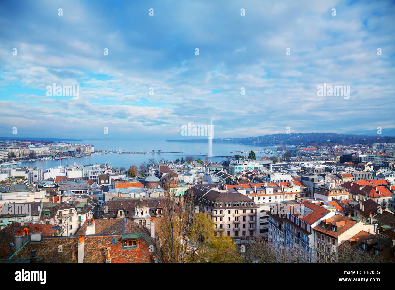 Aerial view of Geneva, Switzerland Stock Photo - Alamy