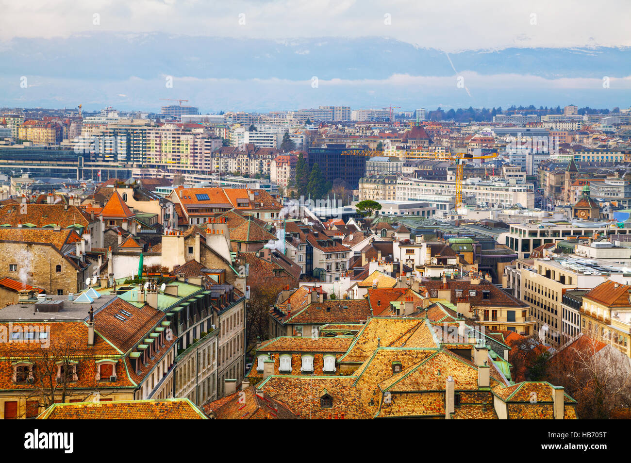 Aerial view of Geneva, Switzerland Stock Photo - Alamy