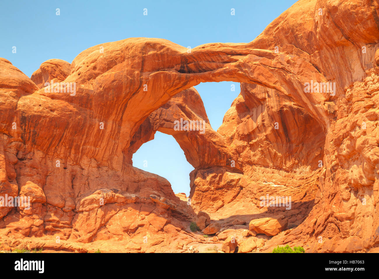 The Double Arch at the Arches National Park Stock Photo - Alamy