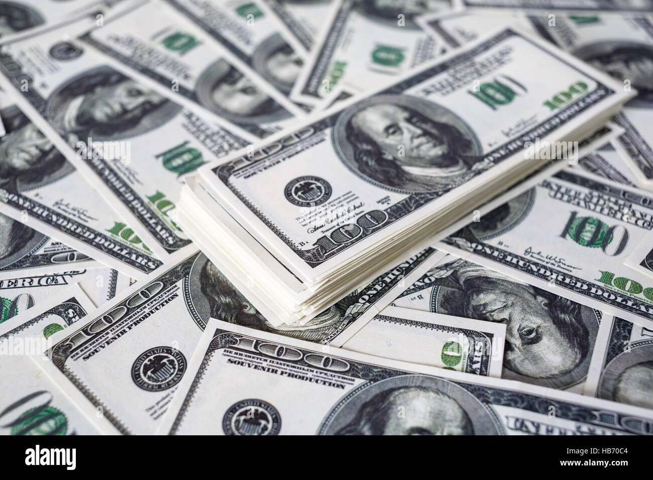 Stack of dollars Stock Photo - Alamy