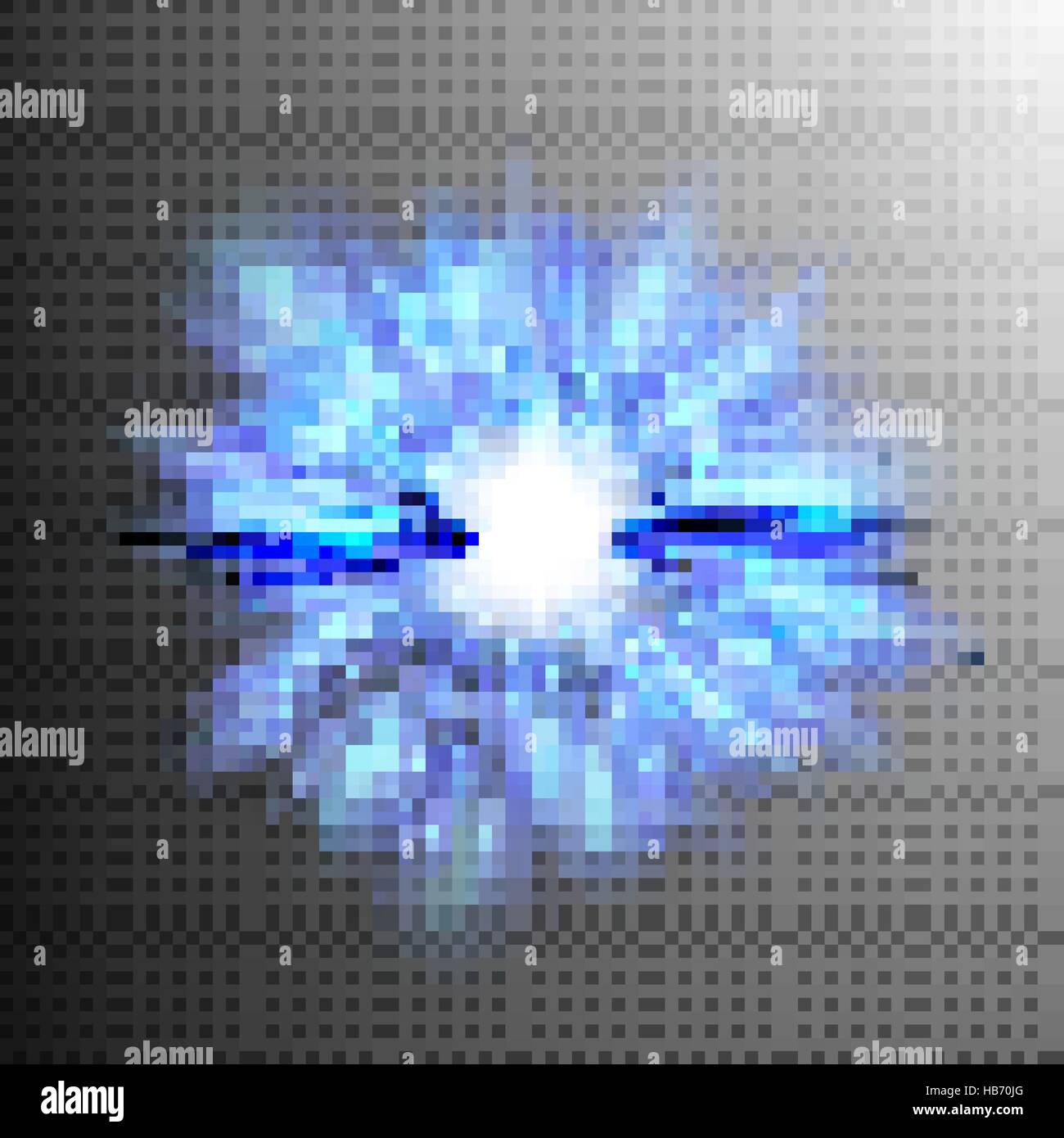 Neon blue light rays. EPS 10 Stock Vector Image & Art - Alamy