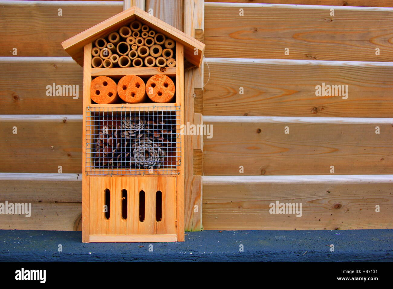 Small wooden insect hotel Stock Photo - Alamy