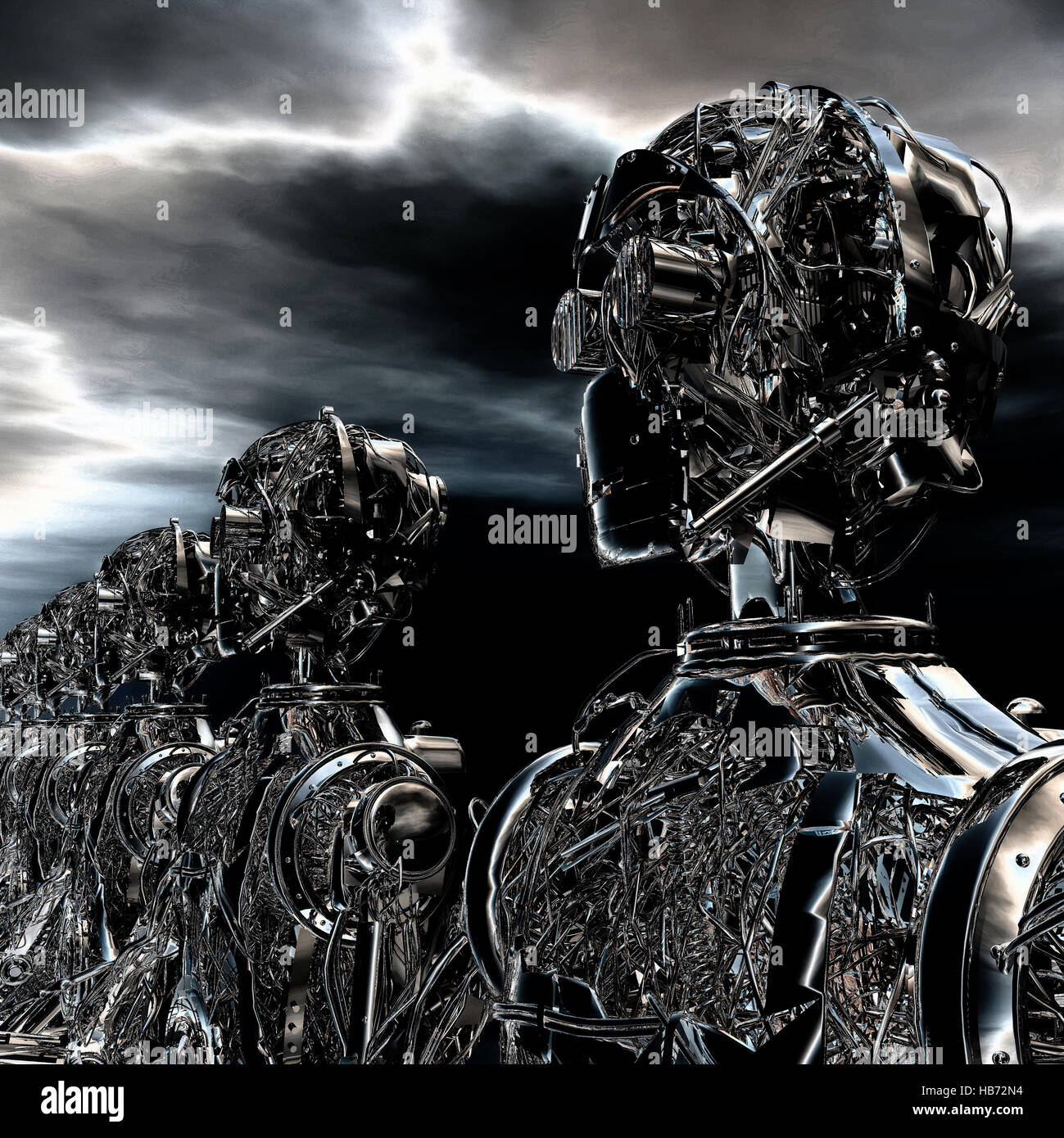 3D Illustration of Robots Stock Photo - Alamy