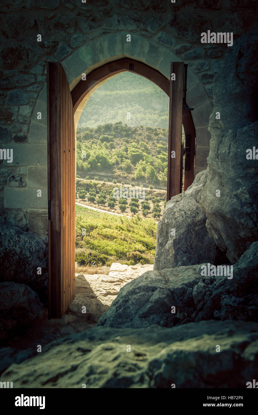 Looking through a gate - Landscape Stock Photo - Alamy
