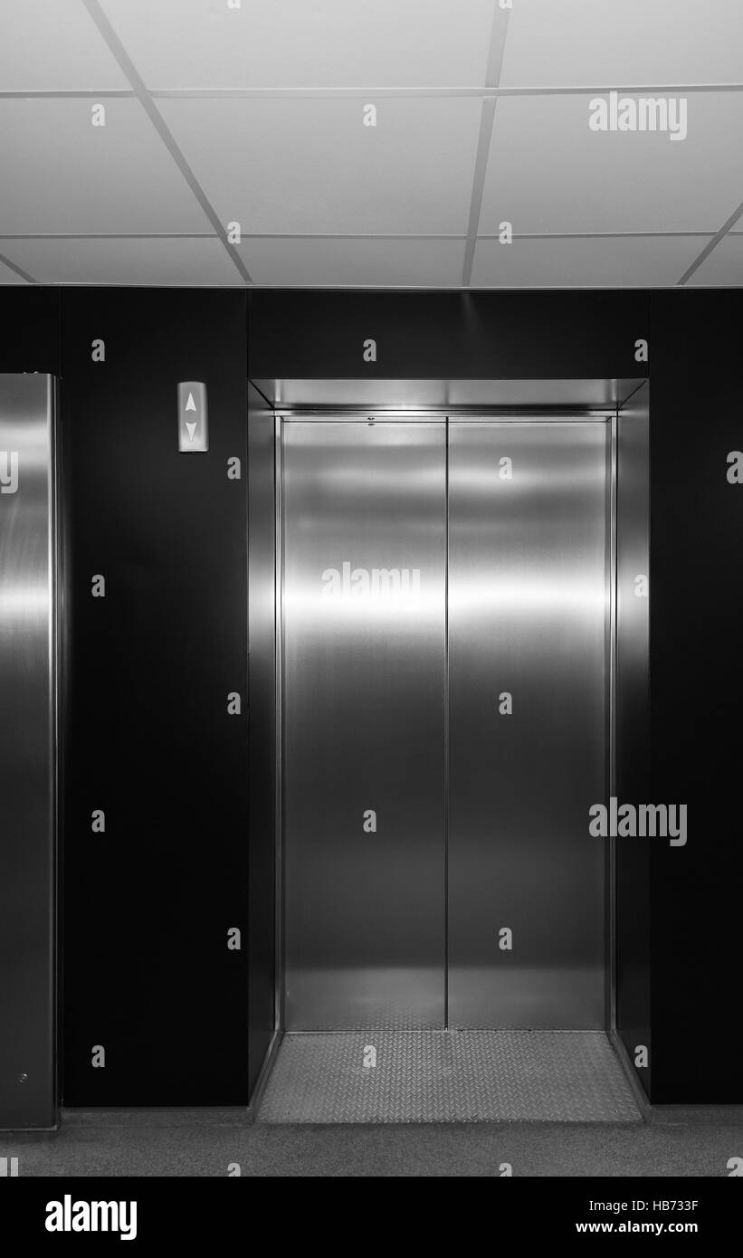 Elevator cabin stainless steel Stock Photo - Alamy