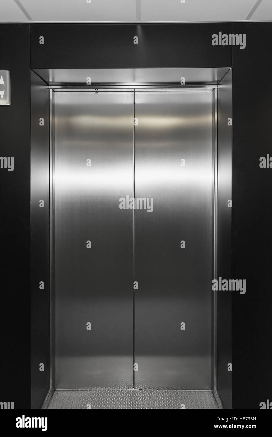 Elevator cabin stainless steel Stock Photo - Alamy