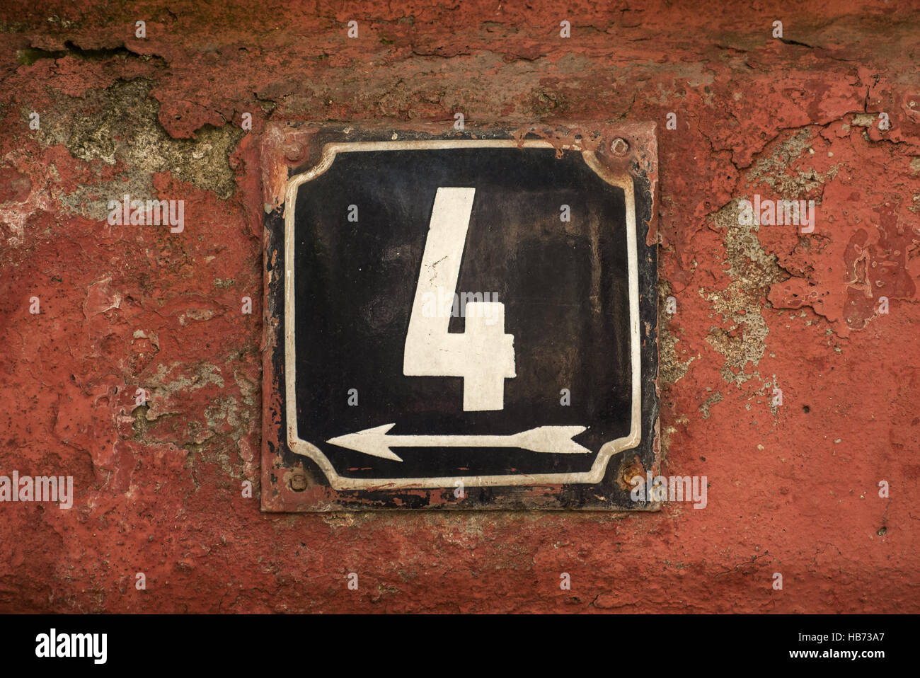 Enamel house number plate hi-res stock photography and images - Alamy