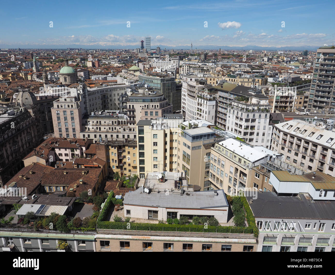 Aerial view of Milan, Italy Stock Photo - Alamy