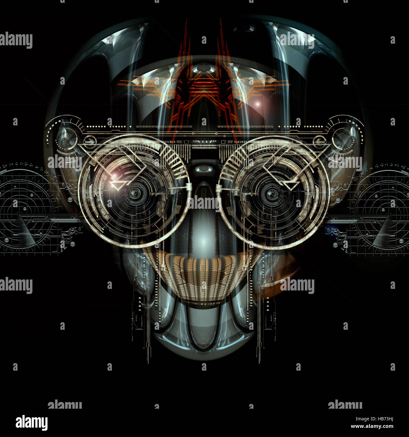 Cyborg face hi-res stock photography and images - Alamy