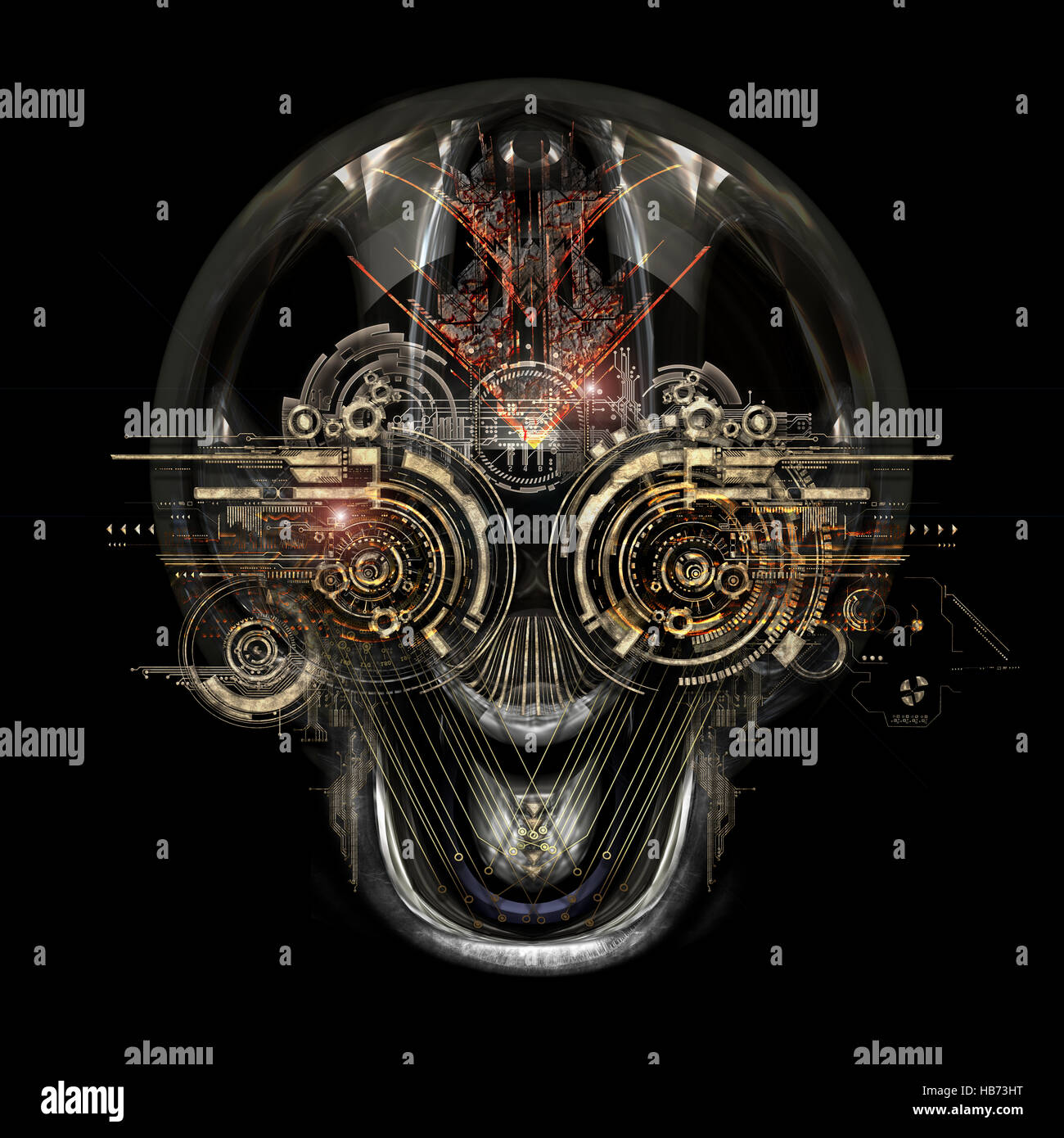 Cyborg face hi-res stock photography and images - Alamy