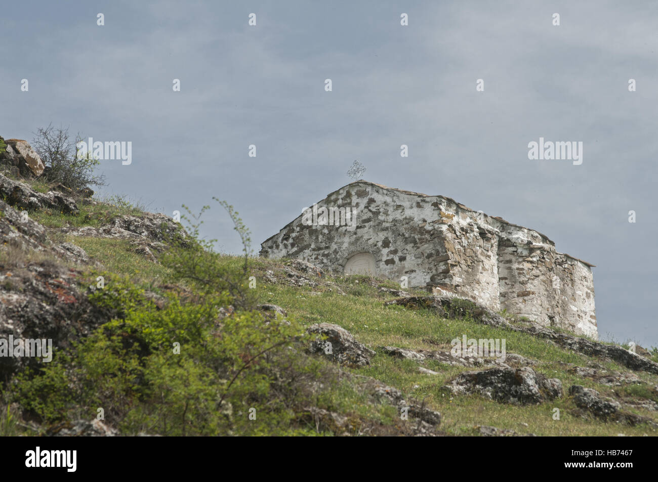 Medieval stone chapel exterior Stock Photo - Alamy